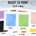 12 Water Color Flash Cards, Color Posters, Preschool Montessori ...