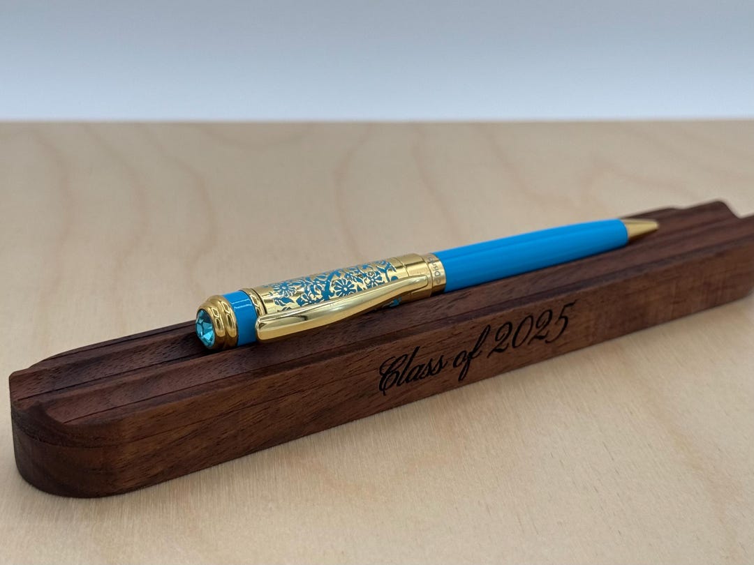Handcrafted Walnut Wood Single Pen Holder - Etsy