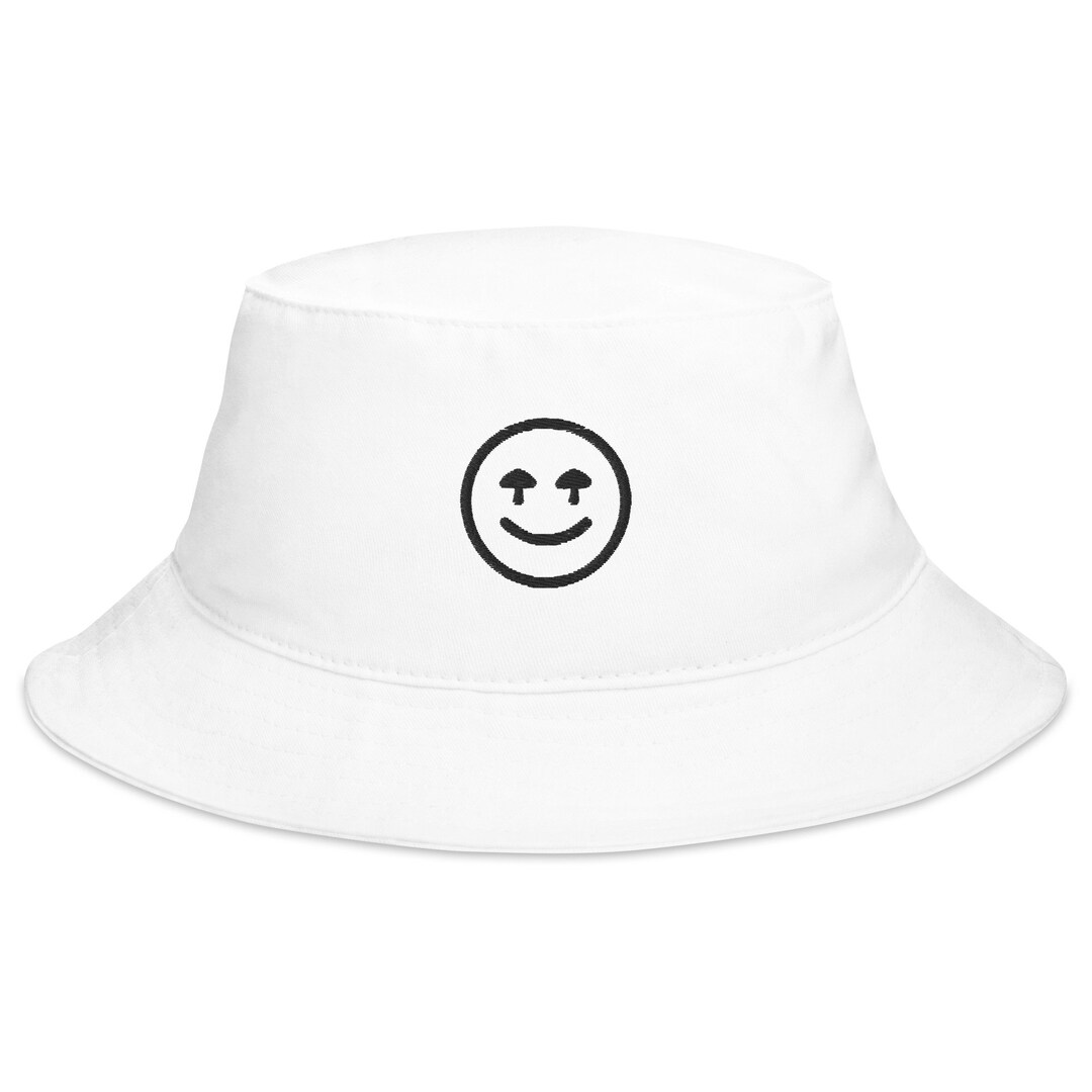 Happy Face Mushroom Bucket Hat | Shrooms Bucket Hat | Trippy Bucket Hat ...