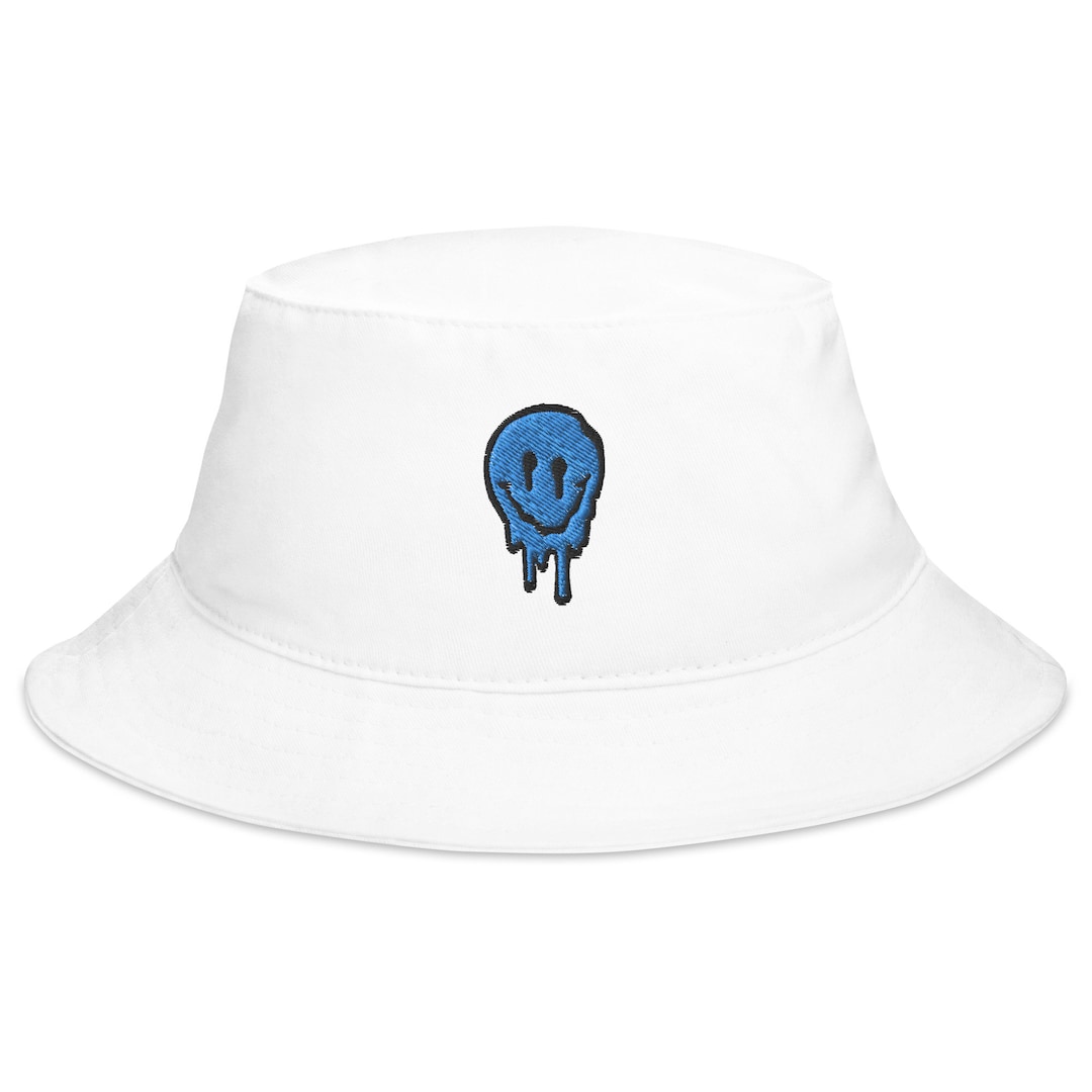 Trippy Happy Face Bucket Hat | Droopy Happy Face Bucket Hat | Party ...