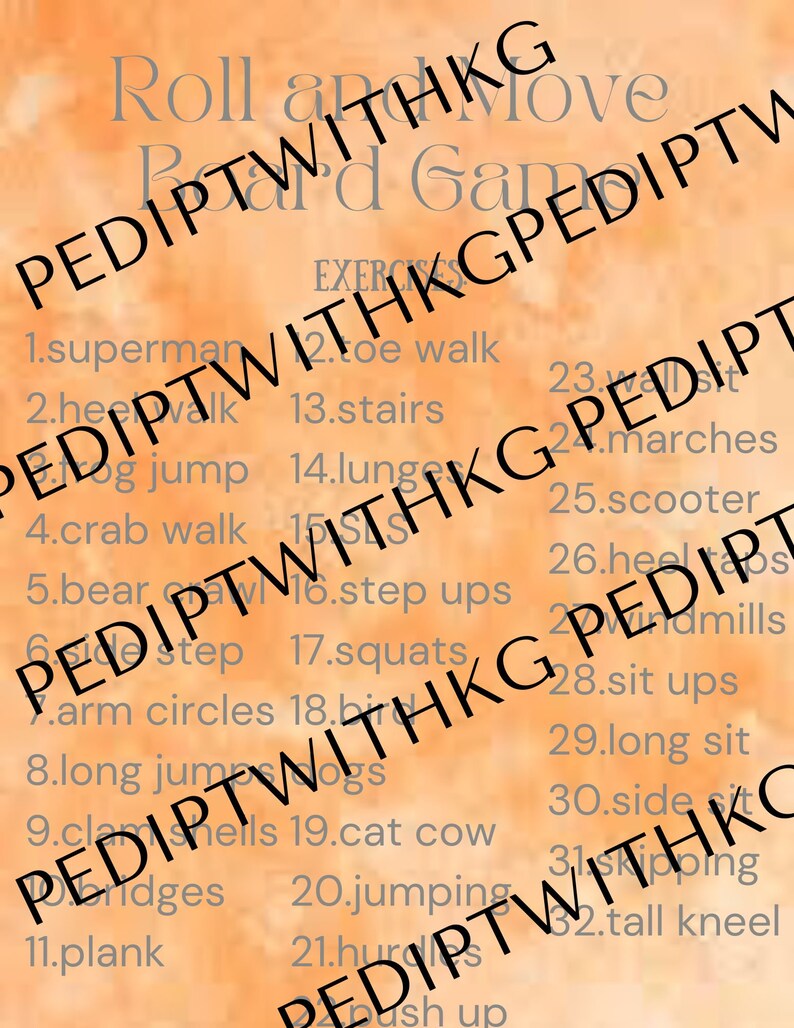 Roll and Move Board Game - Etsy