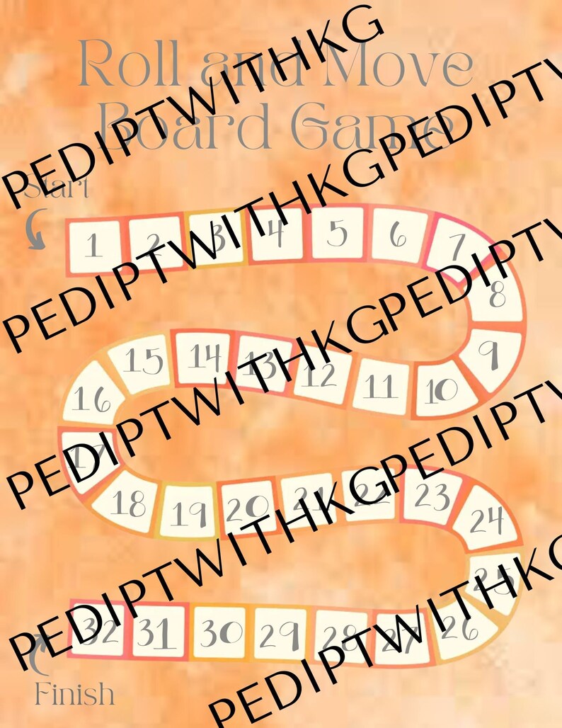 Roll and Move Board Game - Etsy