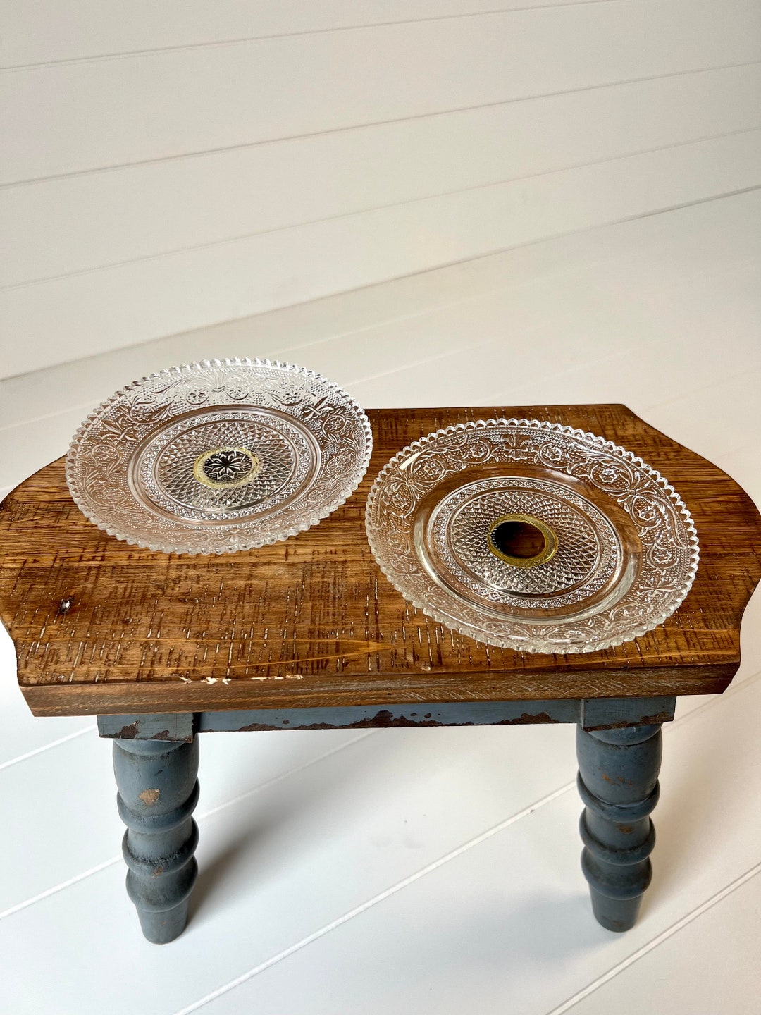 Vintage Set of Crystal Serving Dishes - Etsy