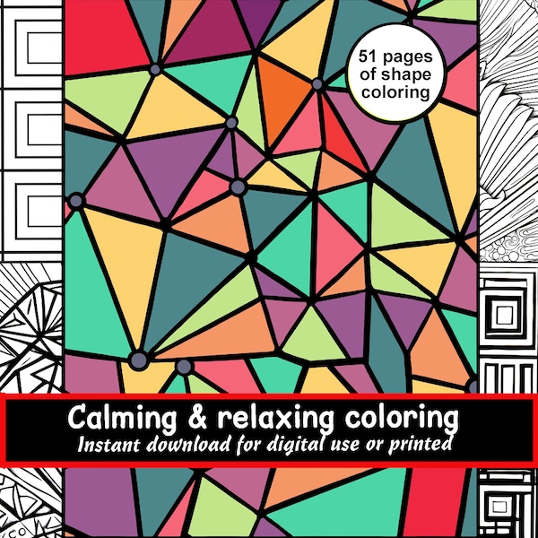 Relaxing Digital Coloring Pages - Etsy