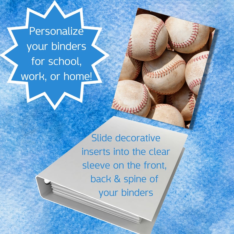 Sports Binder Covers: Back to School Printable Inserts (digital ...