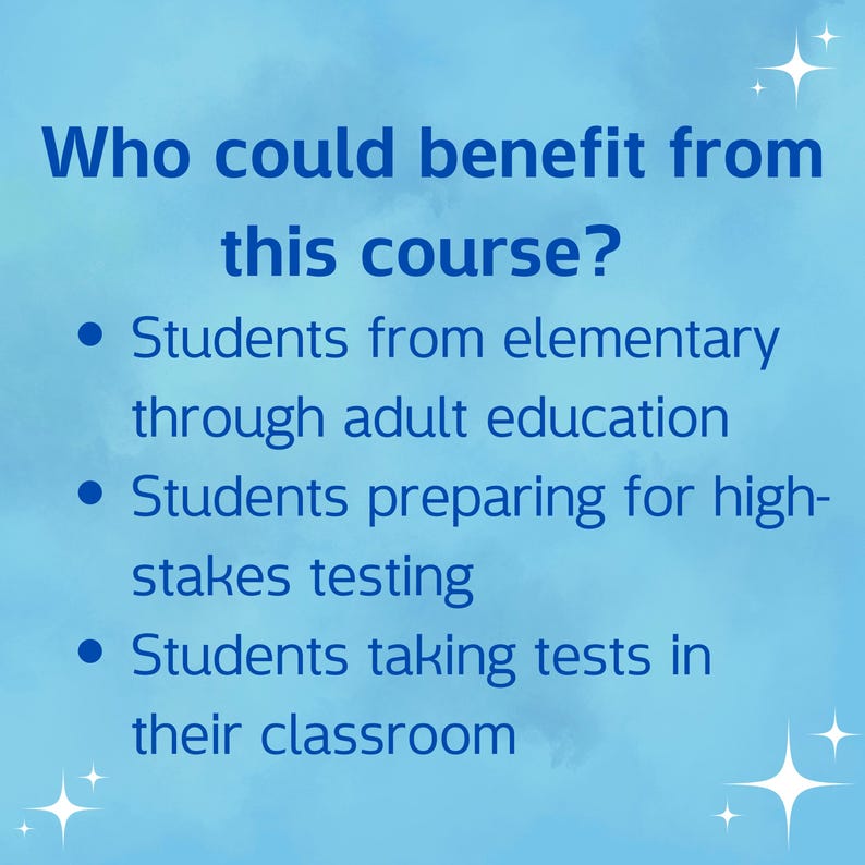 Test Taking Strategies Ebook of Testing Tips for Taking Test Digital ...