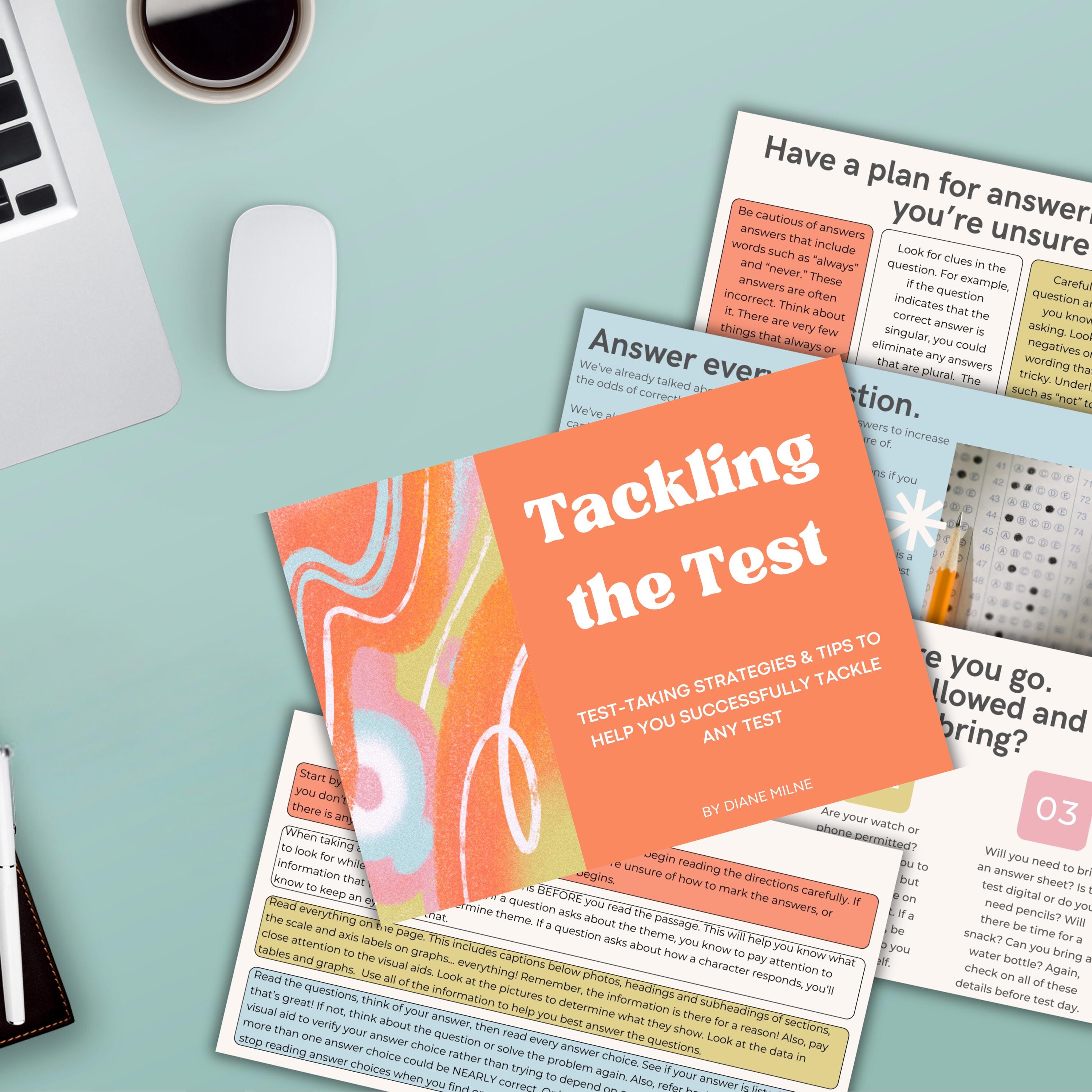 Test Taking Strategies Ebook of Testing Tips for Taking Test Digital ...