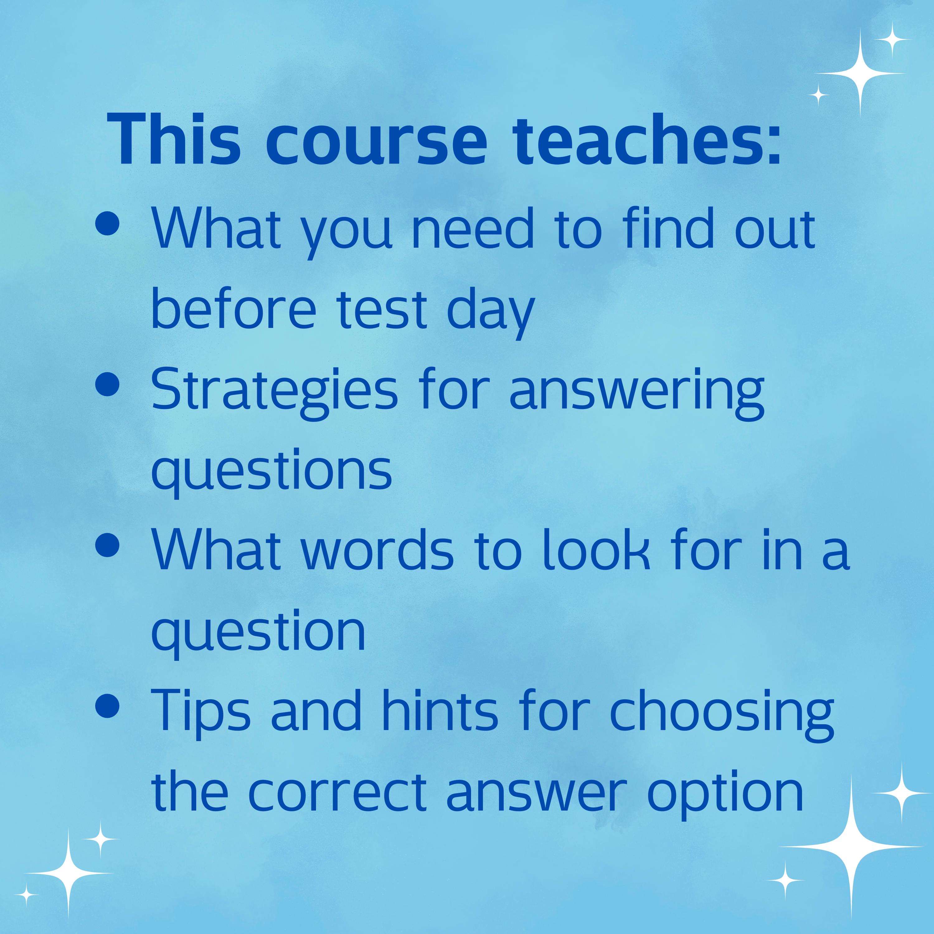 Test Taking Strategies Ebook of Testing Tips for Taking Test Digital ...