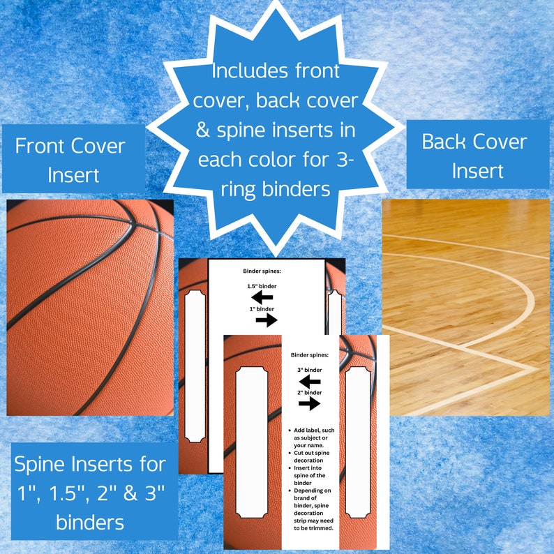 Sports Binder Covers: Back to School Printable Inserts (digital ...