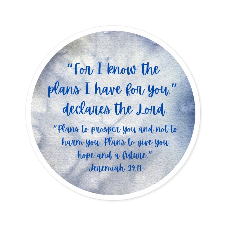 Christian Sticker, Jeremiah 29:11 Sticker, Indoor\outdoor Decal - Etsy
