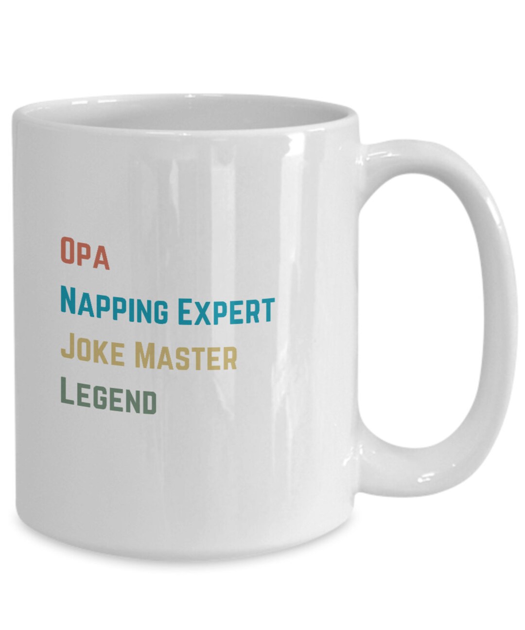 Opa, Napping Expert, Joke Master, Legend Mug, Opa Coffee Mug ...