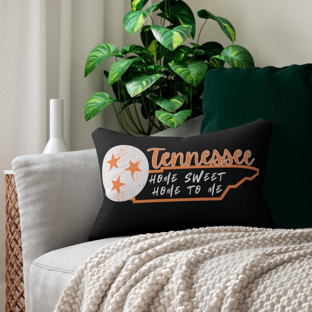 Tennessee Home Sweet Home Lumbar Pillow, Southern Big Orange Decor, TN ...