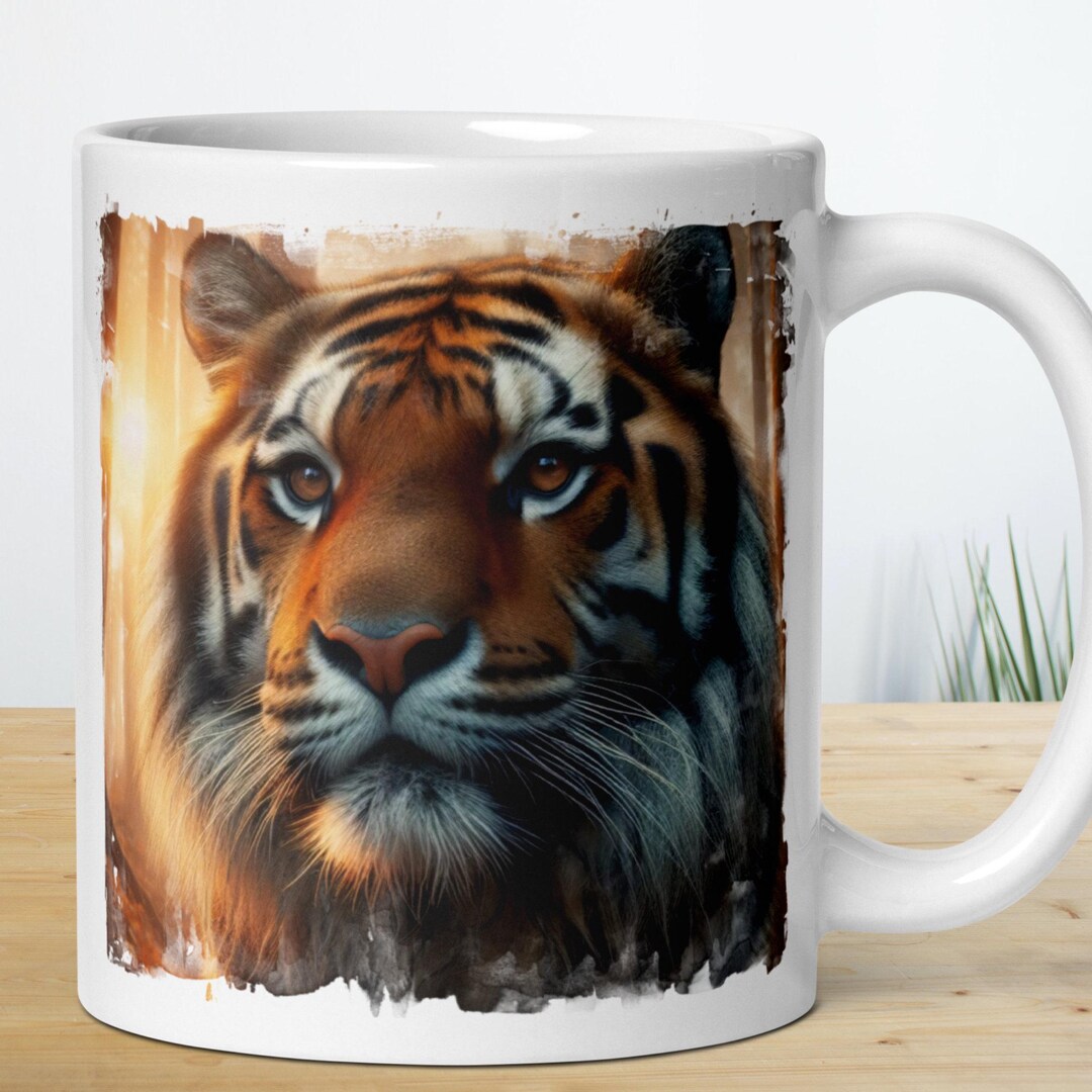 Tiger Mug, Personalized Tiger Mug, Personalised Tiger Mug, Tiger Gift ...