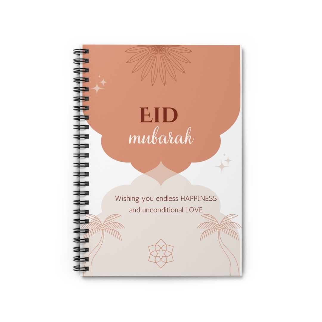Eid Mubarak - Ruled Line Spiral Notebook / Journal: Ramadan, Eid Gift ...