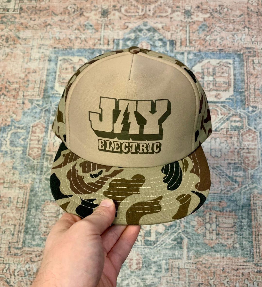 Unworn Vintage 80’s Camo Snapback Trucker Hat Jay Electric - Etsy