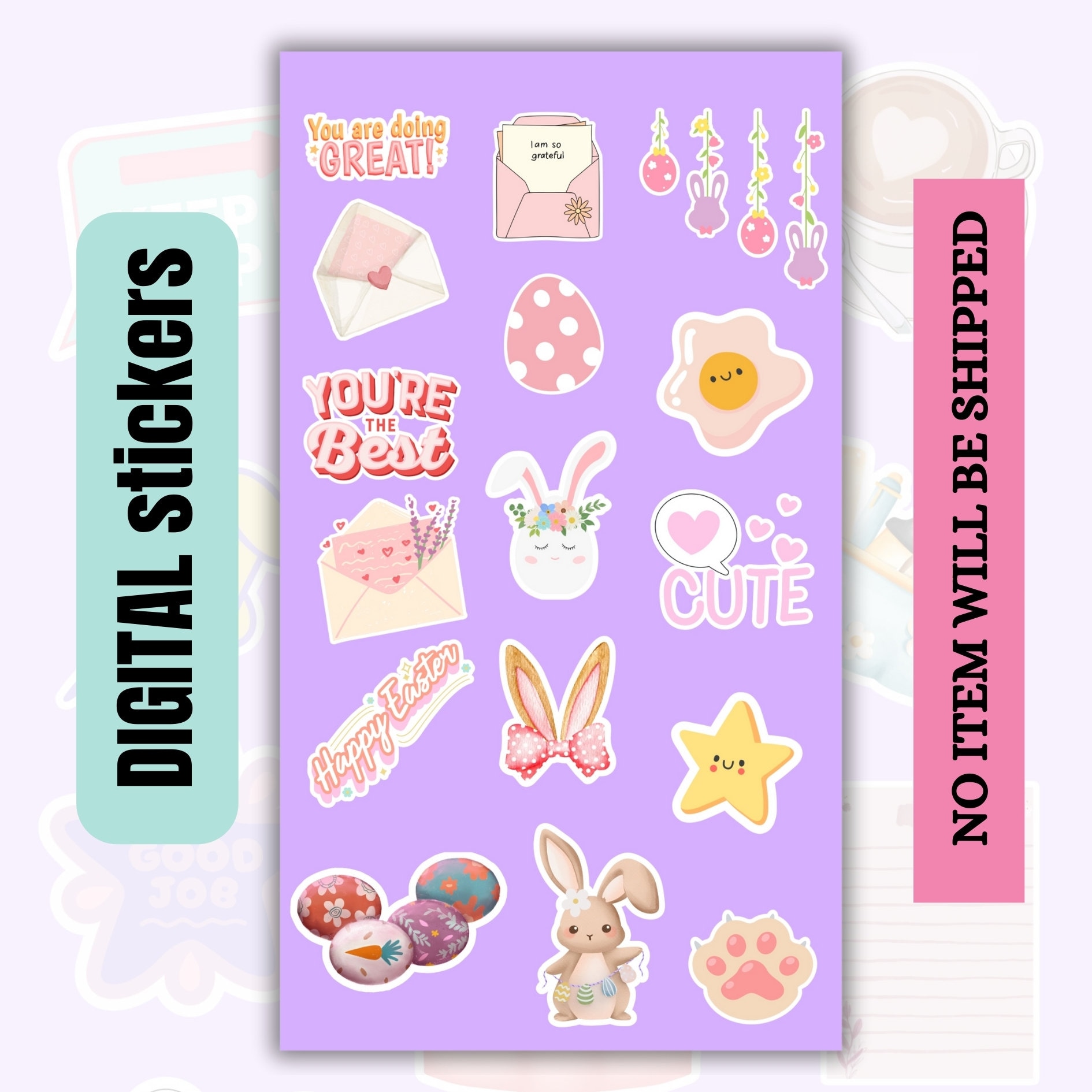 Cute Digital Stickers Pack for Goodnotes Everyday Life Stickers Planner ...