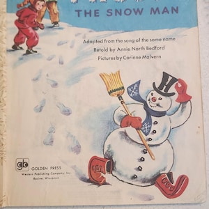 Frosty the Snowman, A Little Golden Book, Annie North Bedford, 1979 - Etsy