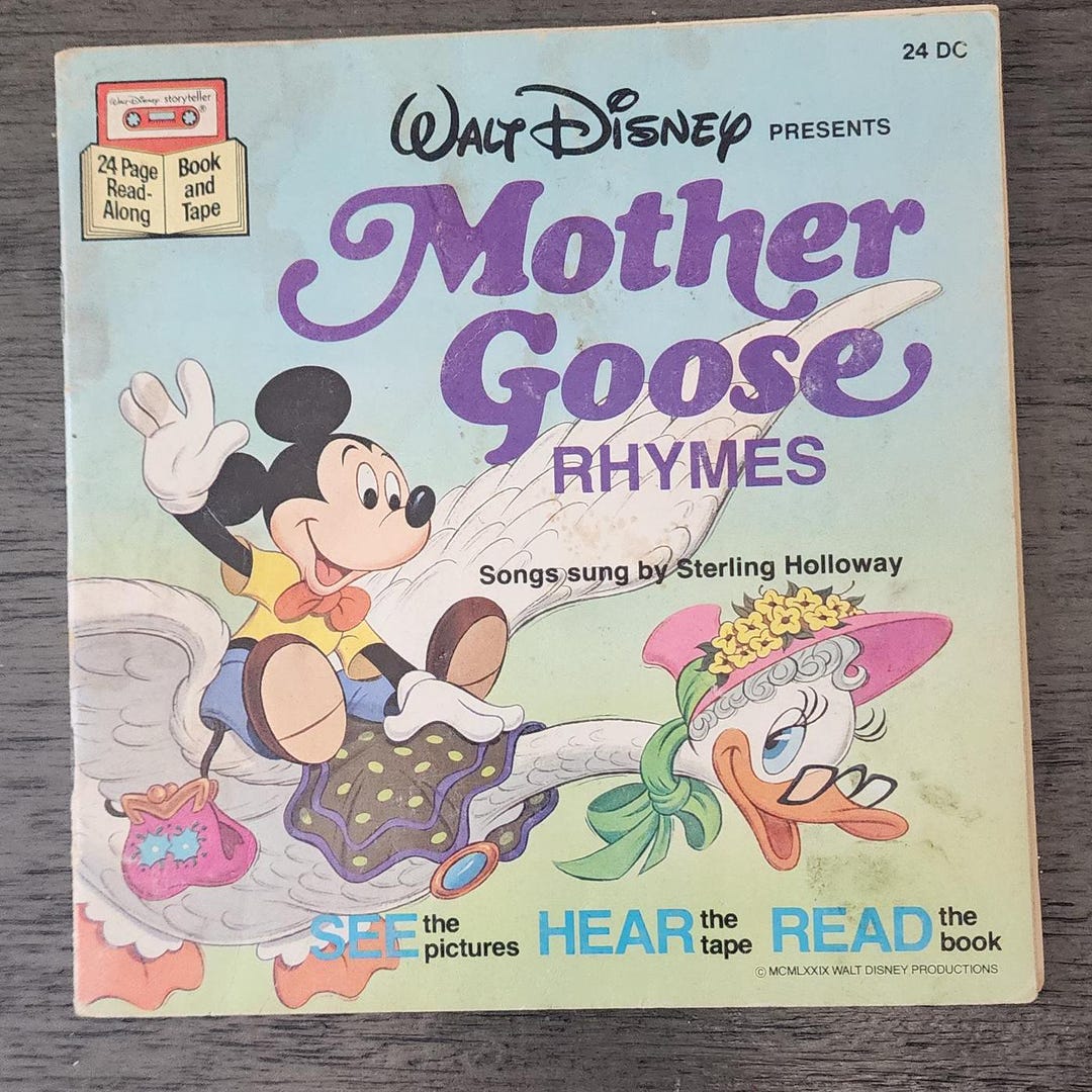 Walt Disney Mother Goose Rhymes, 1952, Children's, Vintage, BOOK ONLY ...