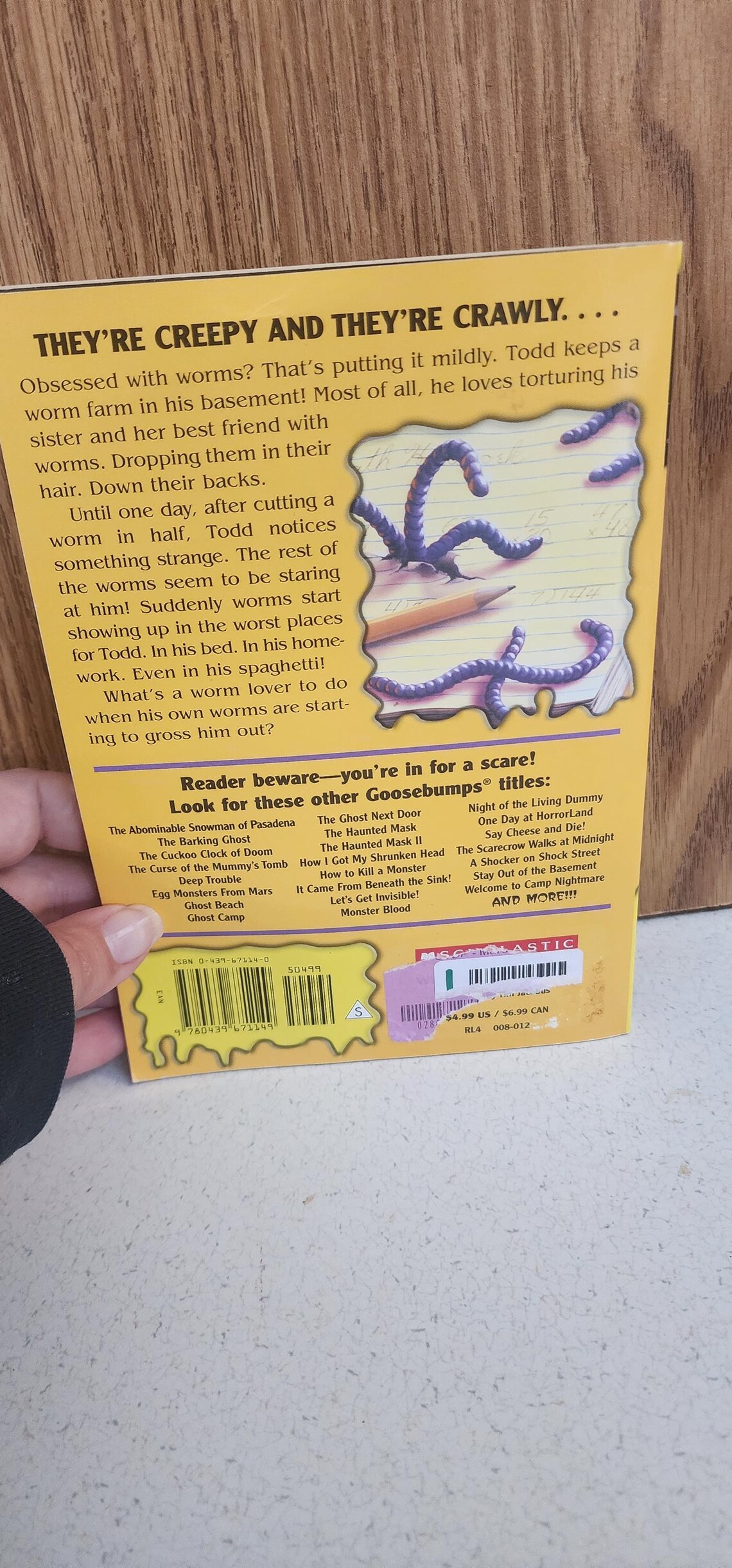 Go Eat Worms, Goosebumps Series, R.L. Stine, 1994 - Etsy