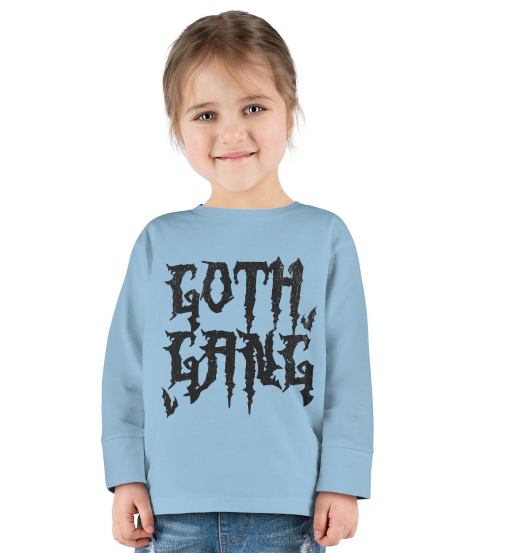 Goth Gang Gothic Toddler Long Sleeve, Goth Baby Fashion, Alt Baby ...