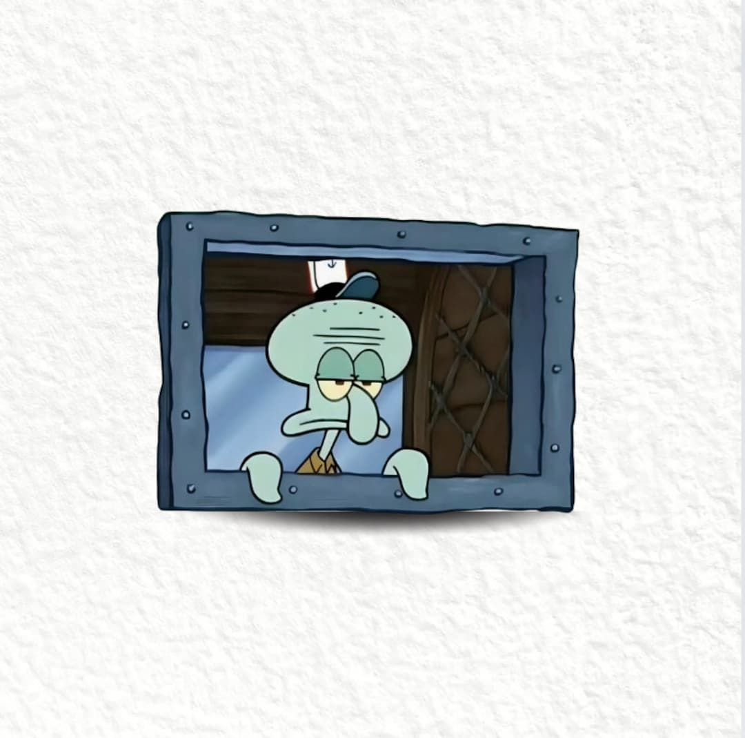Squidward Printable Poster Funny Poster Digital Wall Art Squidward Wall ...
