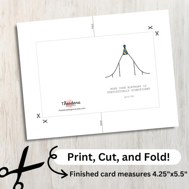 Printable Funny Statistics Card - Hope Your Birthday is Statistically ...