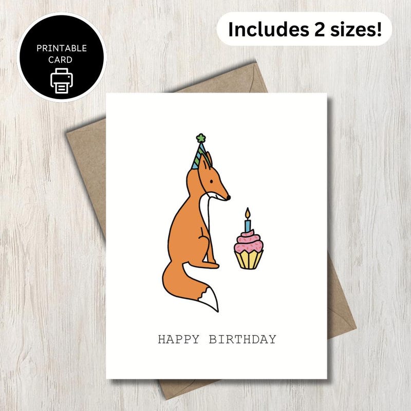 Fox Sister Birthday Card - Etsy