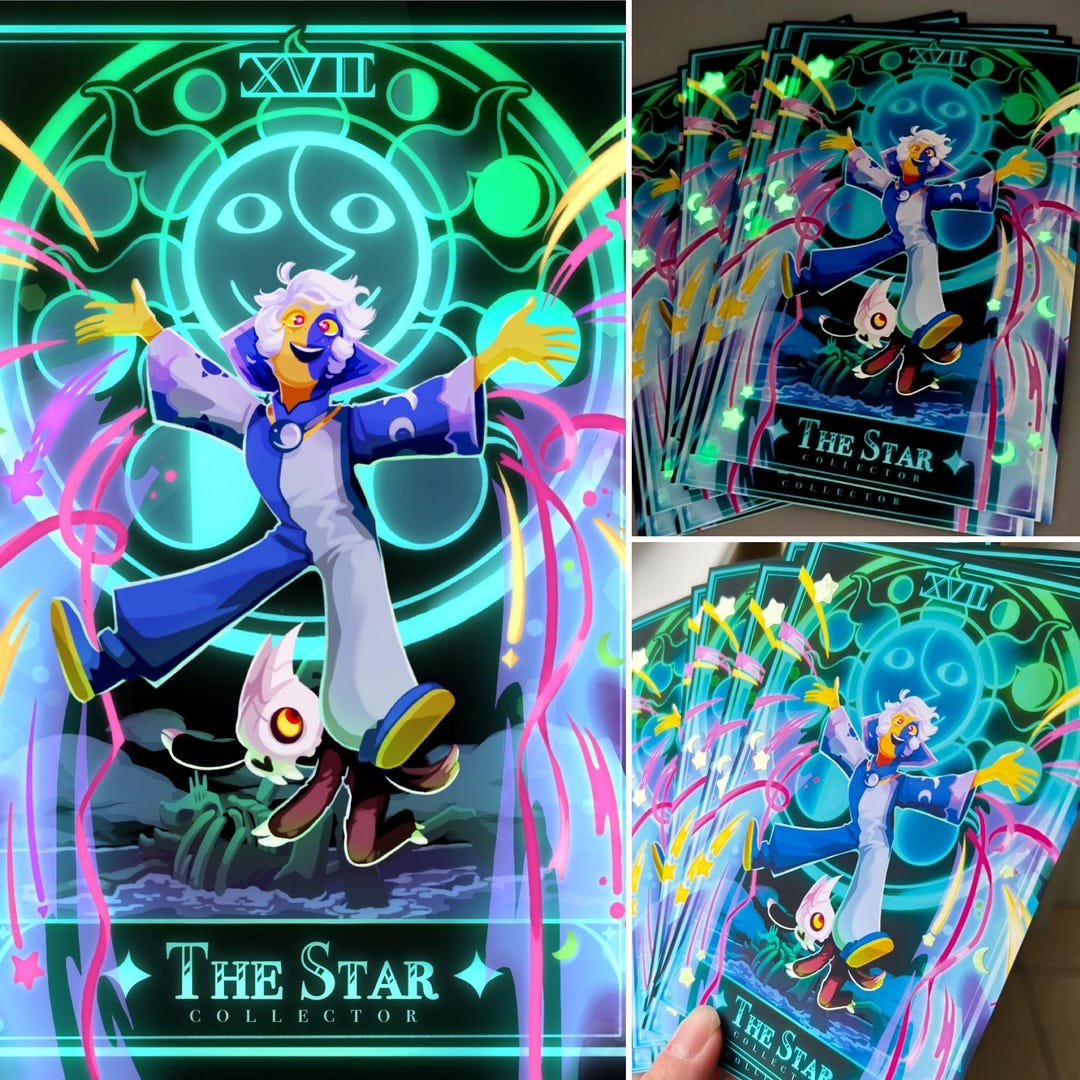 The Star Collector | Glow-in-the-dark Art Print - Etsy