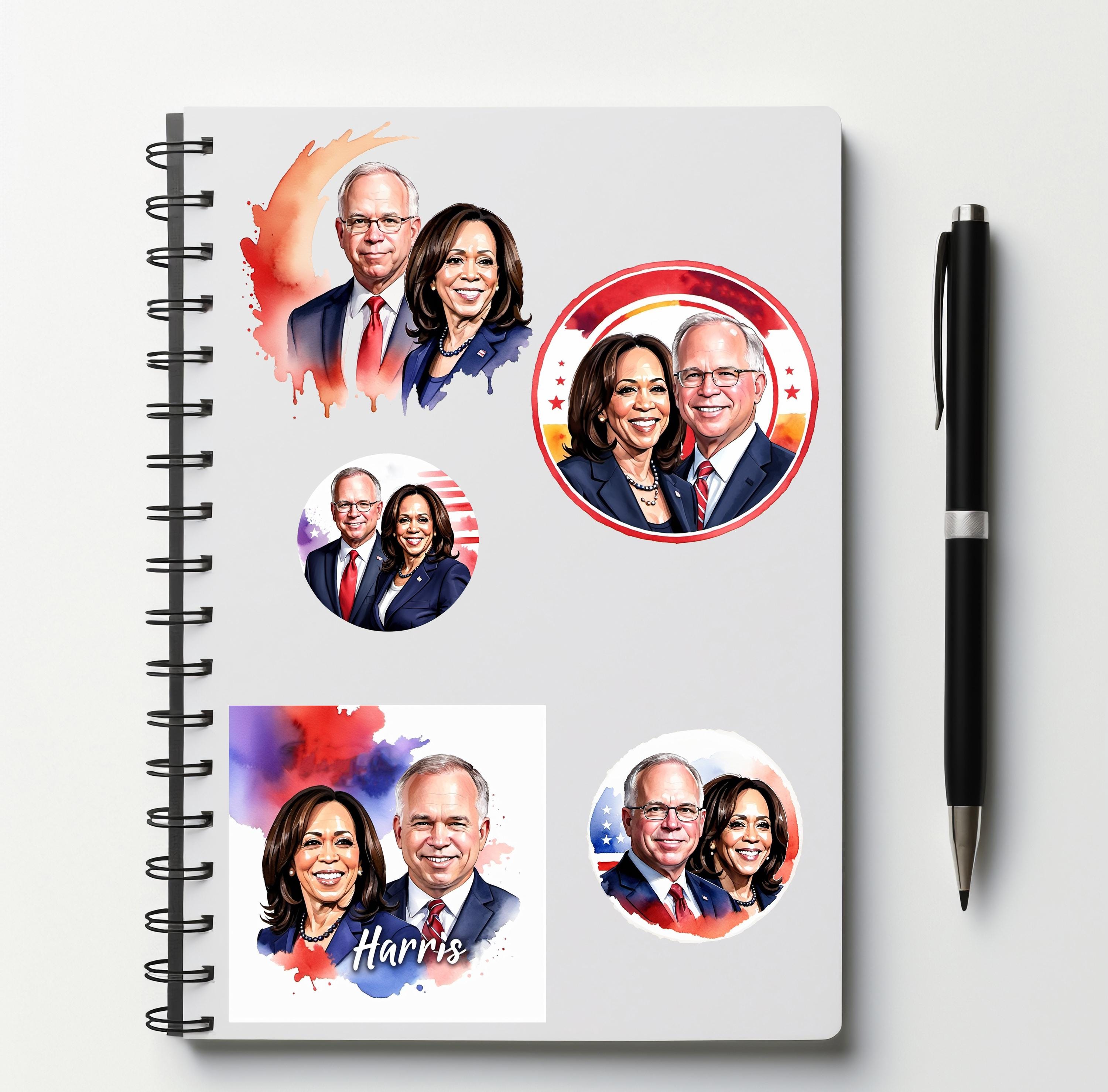 Set of 40 Kamala Harris and Tim Walz, Joe Biden Digital Cliparts, PNG ...