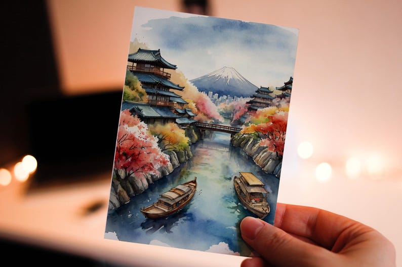 Set of 40 Japan Digital Postcard, Printable, Digital Download, Pages ...