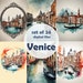 Watercolor Venice Clipart: Scrapbook Travel Scenes (digital Download ...