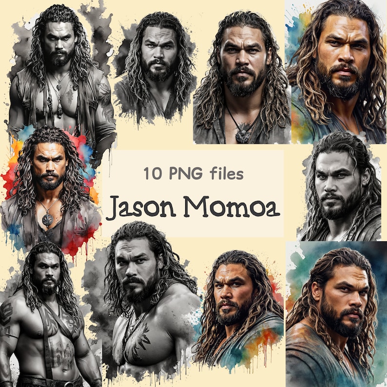Jason Momoa PNG Clipart: Digital Art Prints (digital Download) - Etsy