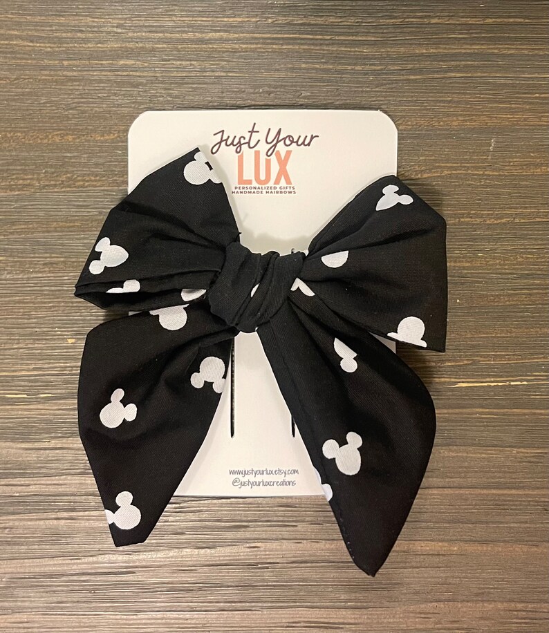 Mickey Mouse Clip Hair Bow/ Mickey Mouse Hair Bow/ Disney Hair ...