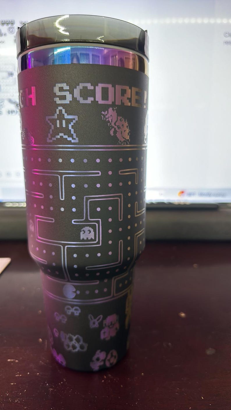 Retro Gaming SVG Wrap Design for 40oz Tumbler Engraving - Etsy