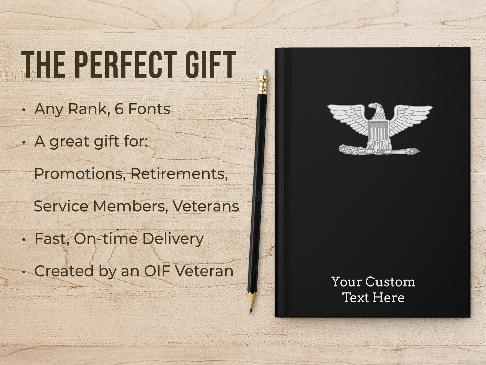 Personalized Army Notebook: Military Veteran Gift, Promotion Journal - Etsy