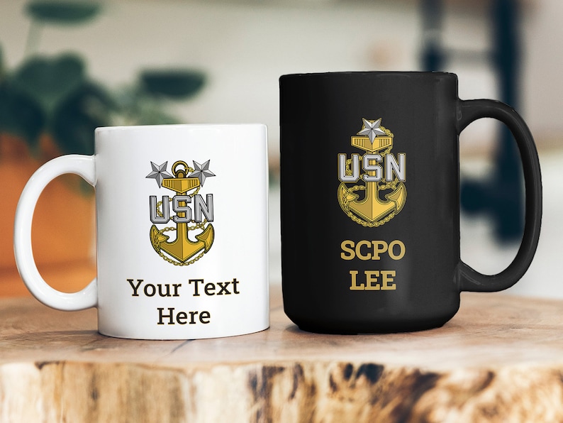 Personalized Chief Petty Officer Gift, Navy Chief Custom Mug for Master ...