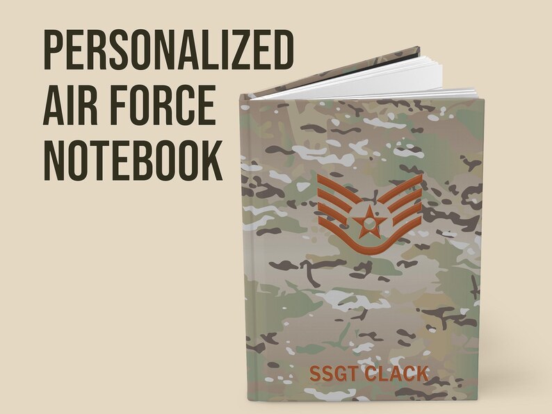 Custom Air Force Camo Notebook: Personalized Military Gift - Etsy