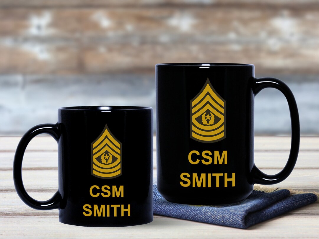 Personalized Army Mug: Custom Rank & Text, Military Gift - Etsy