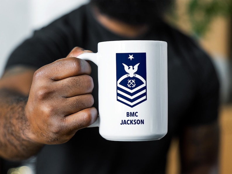 Personalized Navy Rank Insignia Mug: USN Retirement Gift - Etsy