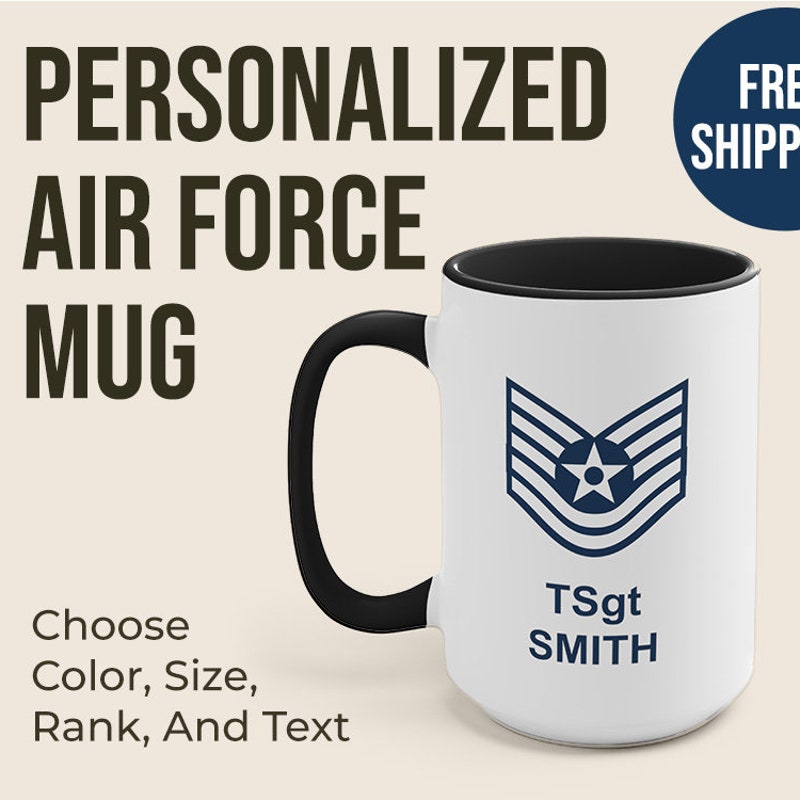 Air Force Rank Coffee Mug - Etsy