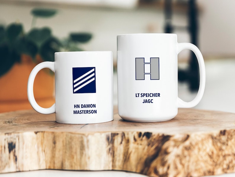 Personalized Navy Rank Insignia Mug: USN Retirement Gift - Etsy