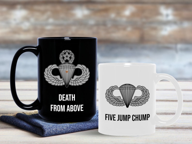 Custom Airborne Mug: Personalized Paratrooper Badge, Military ...