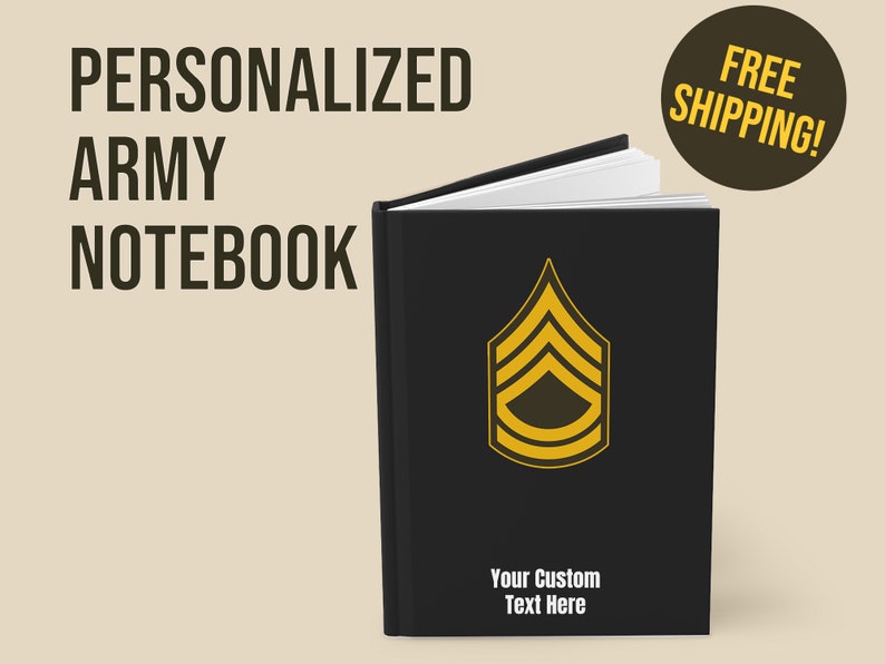 Personalized Army Notebook: Military Veteran Gift, Promotion Journal - Etsy