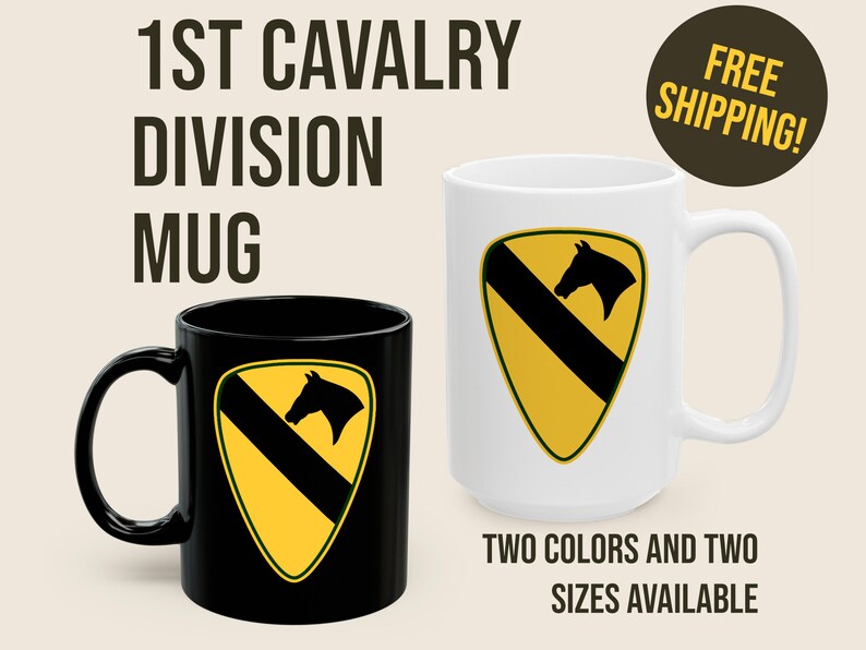 1st Cavalry Division Mug: Army Unit Coffee Cup, Soldier Gift - Etsy