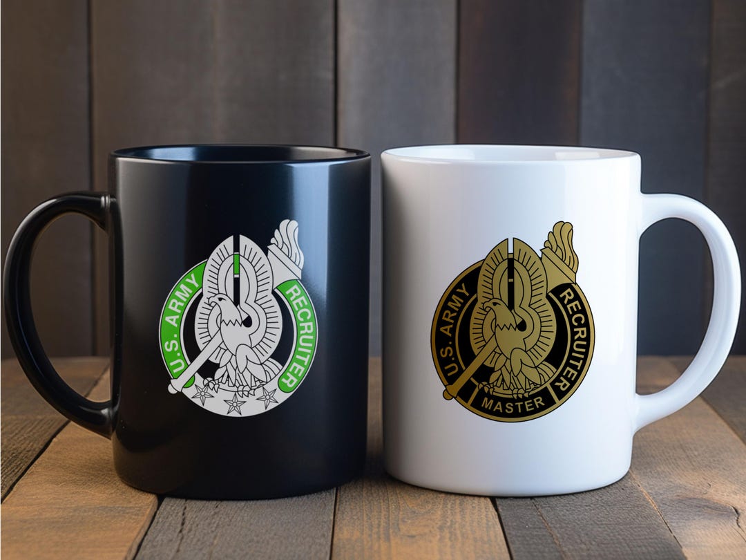 Recruiter Badge Mug | US Army Recruiter Gifts for Recruiters Basic ...