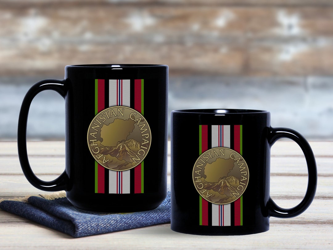 Afghanistan Campaign Medal Mug, Coffee Cup for Veteran Mug Army Veteran ...