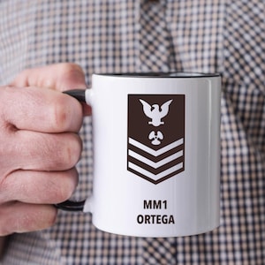 Personalized Navy Insignia Mug: USN Retirement Gift - Etsy