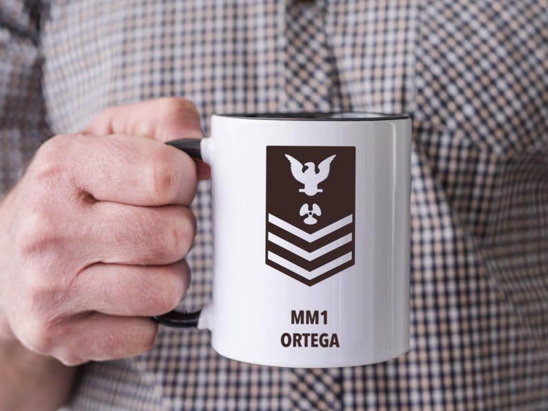 Personalized Navy Rank Insignia Mug: USN Retirement Gift - Etsy
