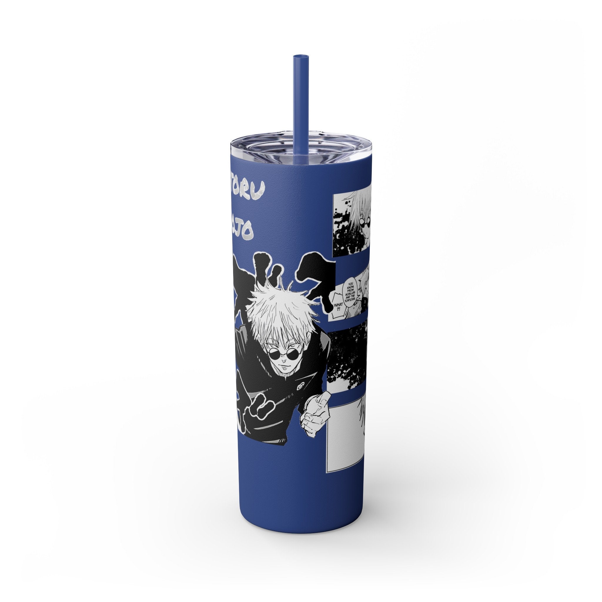 Gojo Satoru Anime Inspired Tumbler With Lid, Anime Cup, Skinny Tumbler ...