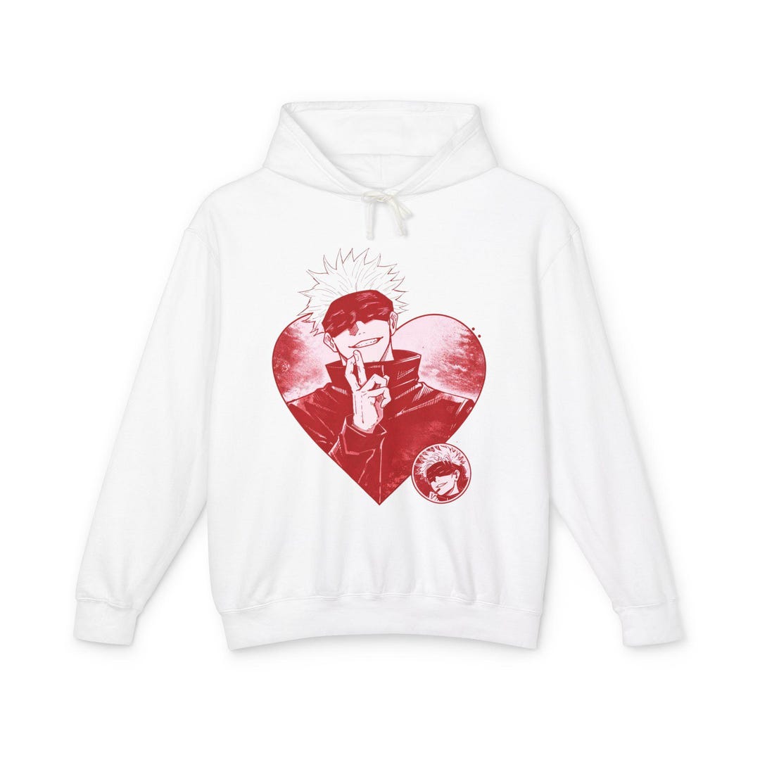 Shhh Heart Anime Character Hoodie | Red Manga Illustration - Etsy